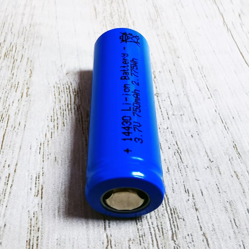 Flat Top 3.6V 3.7V 14430 750mAh Rechargeable Lithium Ion Cell - Buy Li ...