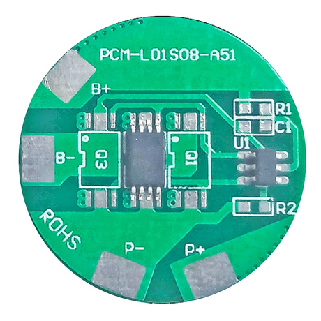 1s 8a Round BMS for 3.6V 3.7V 26500/26650/26700 Li-ion/Lithium/Li ...