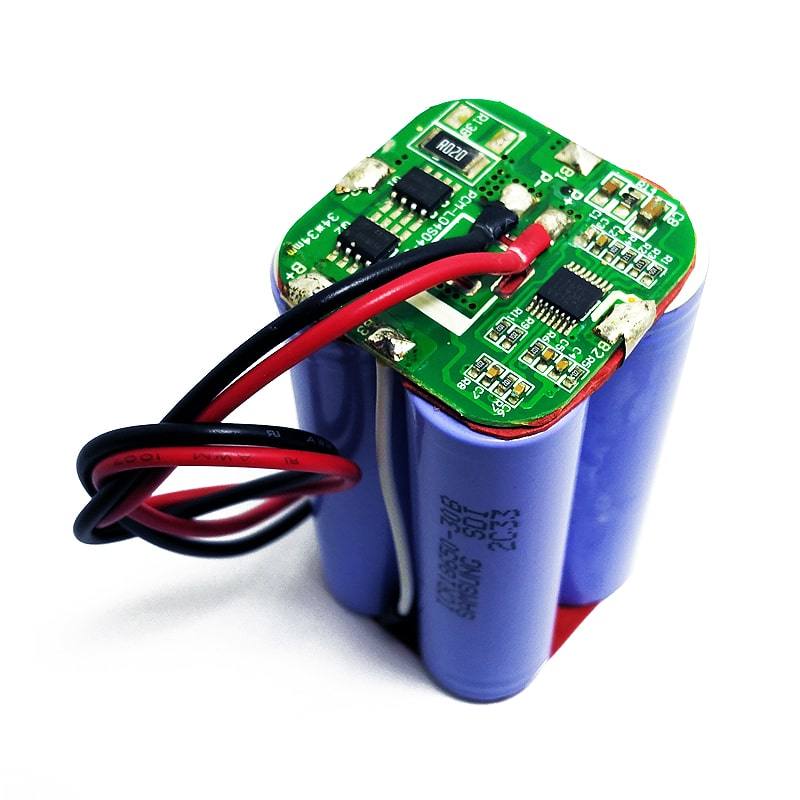 4S1P 12V 14.4V 14.8V 18650 3000mAh rechargeable lithium ion battery pack with PCM and connectors ...