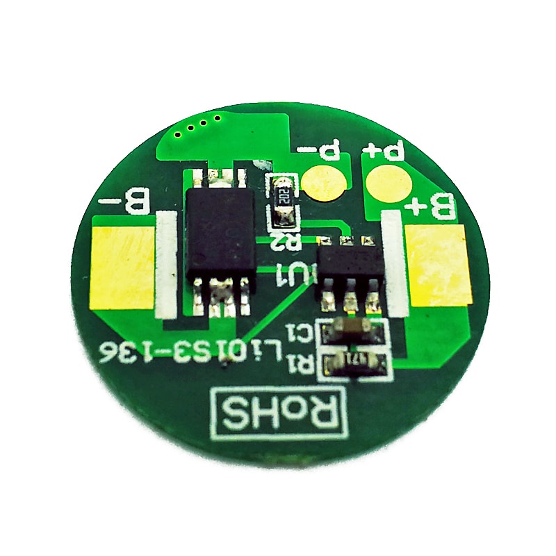 1s 3a Round BMS for 3.6V 3.7V 18650 18500 Li-ion/Lithium/Li-Polymer 3V ...