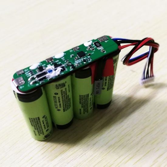 4S1P 12V 14.4V 14.8V 18650 3400mAh rechargeable lithium ion battery pack with SMBUS ...